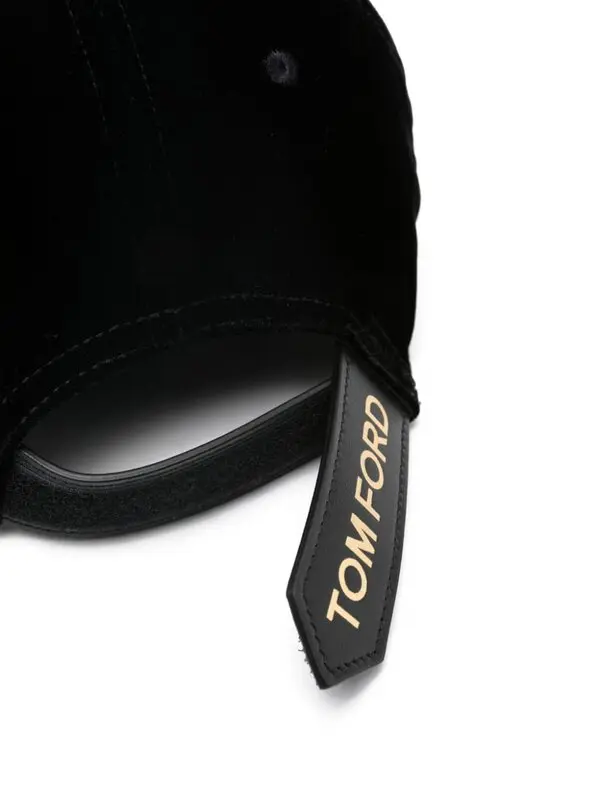 Tom Ford Black Velvet Baseball Cap Tom Ford Black Velvet Baseball Cap - Black|WH006TVE005N1N001 main image 4