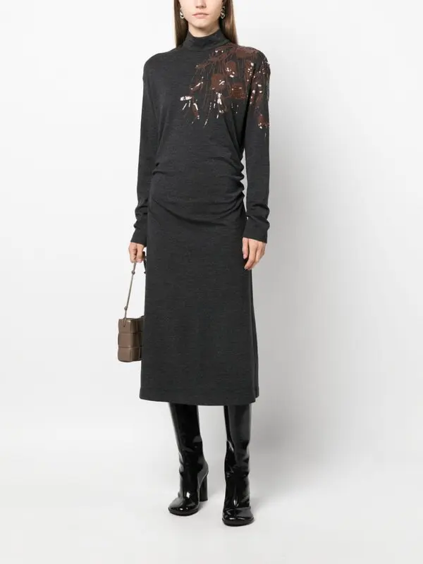Brunello Cucinelli Sequin-design Midi Dress