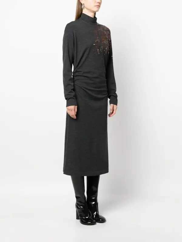 Brunello Cucinelli Sequin-design Midi Dress