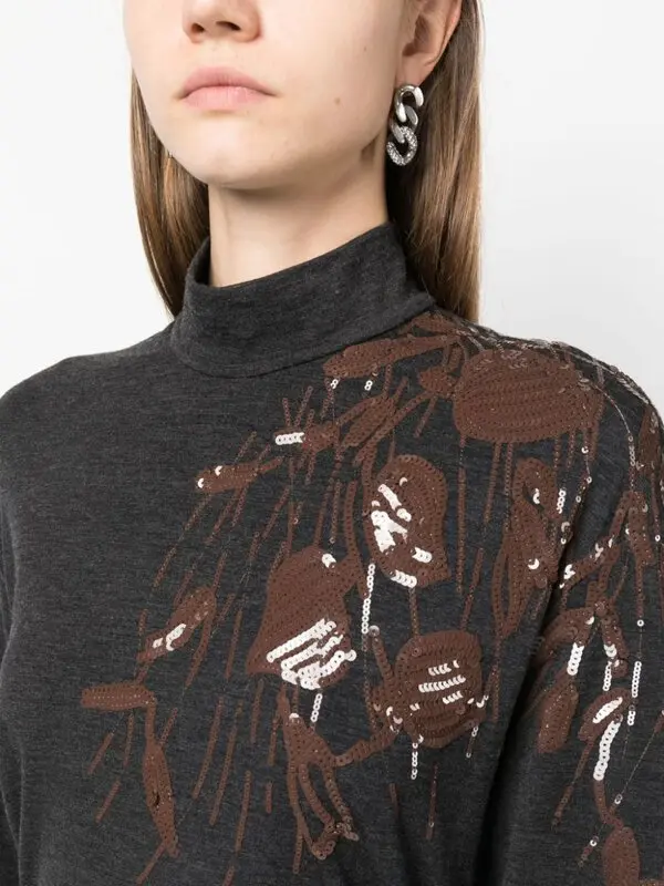 Brunello Cucinelli Sequin-design Midi Dress
