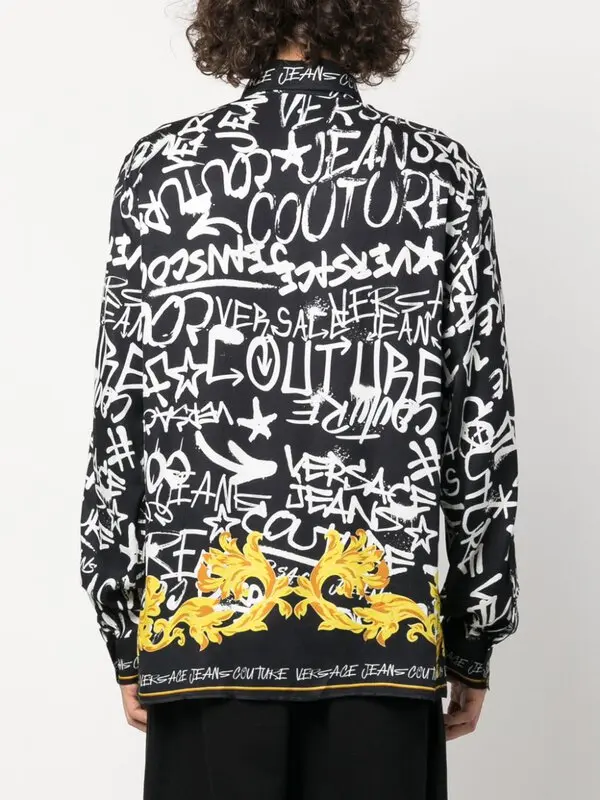 Versace Logo-print Long-sleeve Shirt
