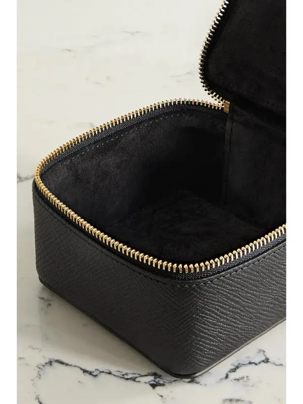 Smythson Panama Textured-leather Trinket Case