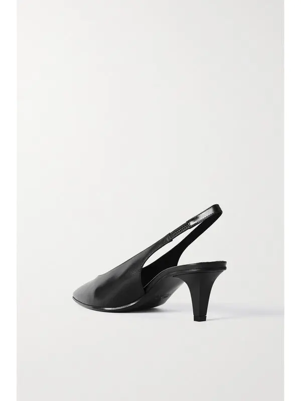 Loro Piana Rebecca Leather Slingback Pumps