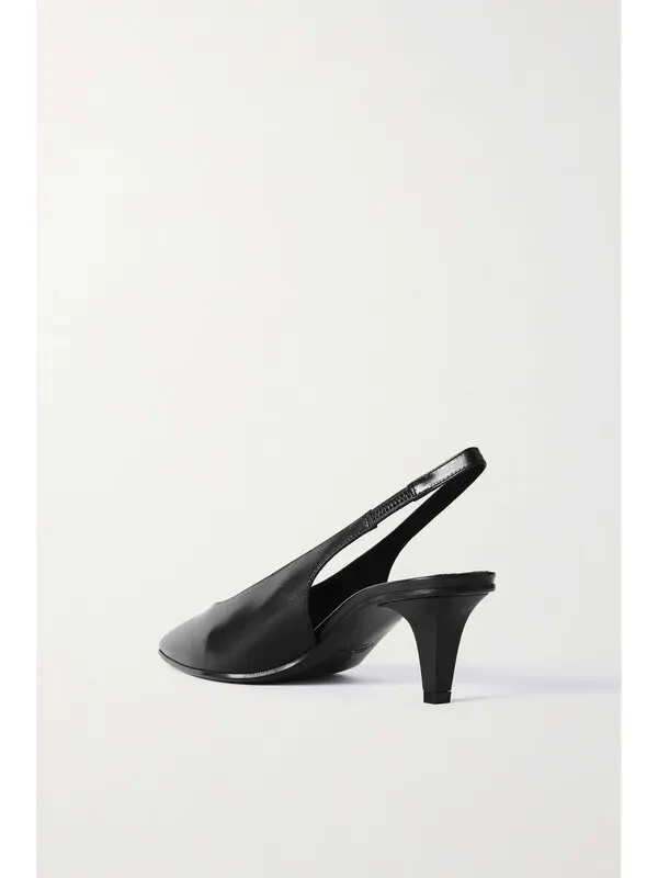 Loro Piana Rebecca Leather Slingback Pumps
