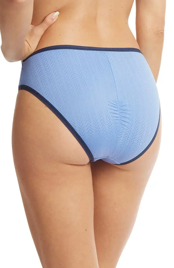 Hanky Panky Movecalm Ruched Back Briefs - Cool Water/ Bicoastal