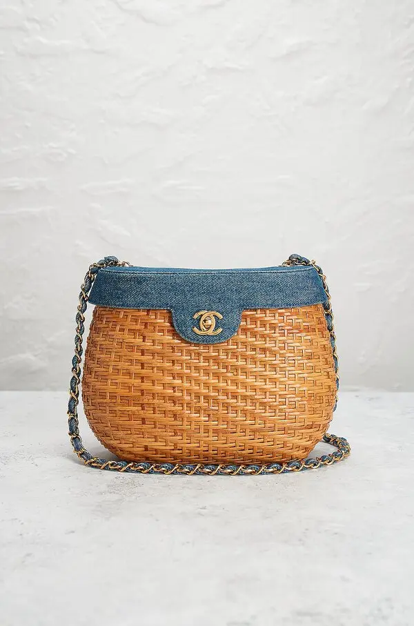 Chanel Vintage Wicker Basket Bag