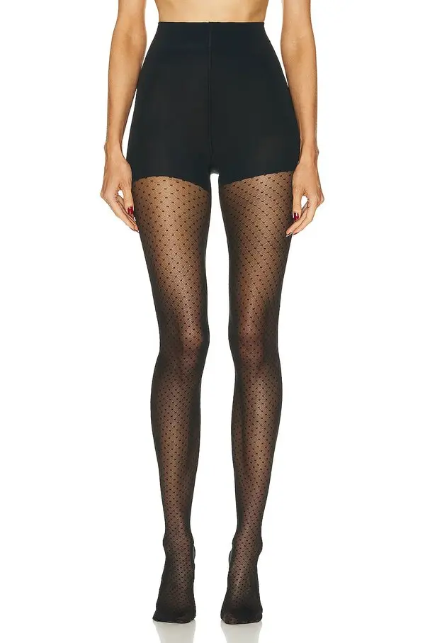 Wolford Control Dots Tights - Black