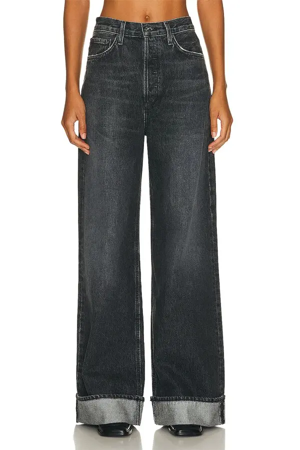 AGOLDE Dame High Rise Wide Leg Jeans - Ditch
