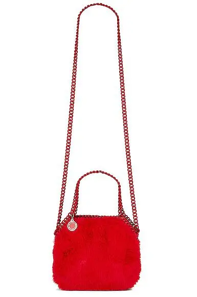 Stella McCartney Falabella Mini Shoulder Bag In Red