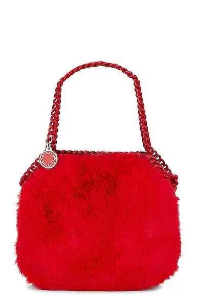 Stella McCartney Falabella Mini Shoulder Bag In Red