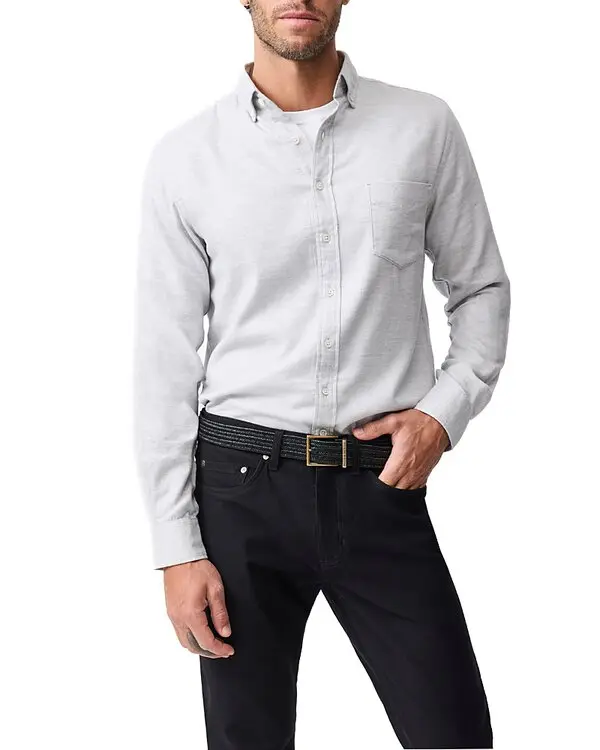 Rodd & Gunn Rodd And Gunn Barrhill Long Sleeve Slim Fit Shirt - Silver