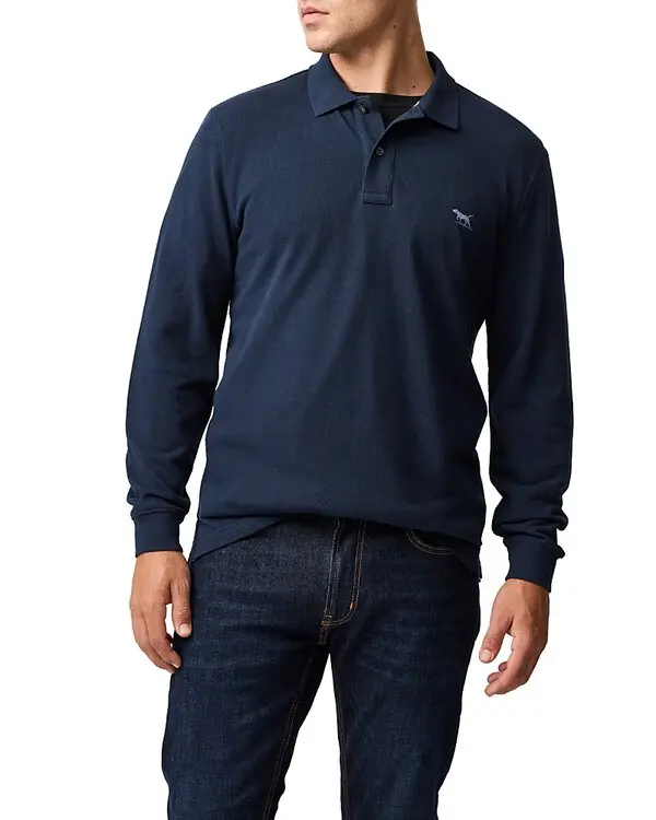 Rodd & Gunn Long Sleeve Sports Fit Gunn Polo - Eclipse