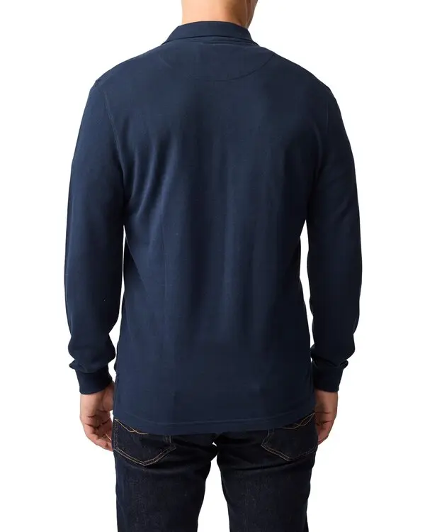 Rodd & Gunn Long Sleeve Sports Fit Gunn Polo - Eclipse