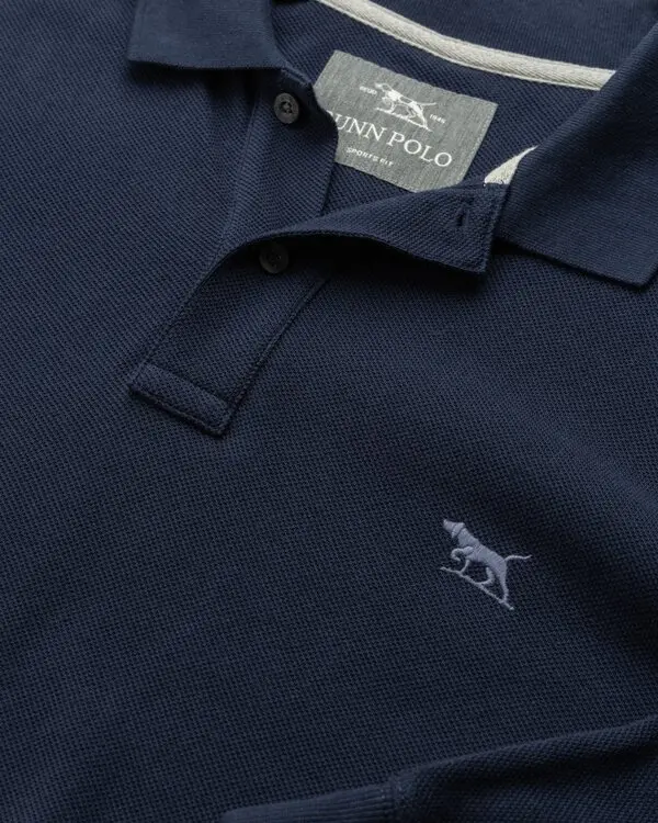 Rodd & Gunn Long Sleeve Sports Fit Gunn Polo - Eclipse