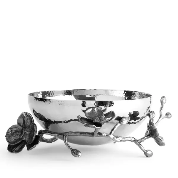 Michael Aram Black Orchid Caviar Dish And Spoon - Silver