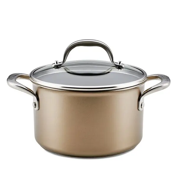 ANOLON Ascend 4-quart Covered Saucepan - Brown
