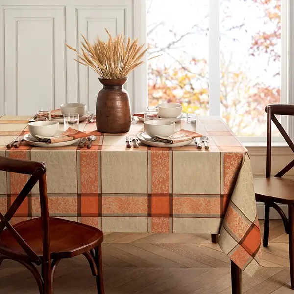 ELRENE HOME FASHIONS Autumnal Harvest Jacquard Tablecloth, 60 X 120 - Multi