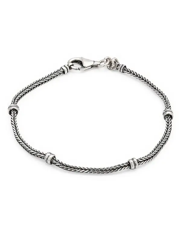 JAN LESLIE Sterling Herringbone Bracelet - Silver