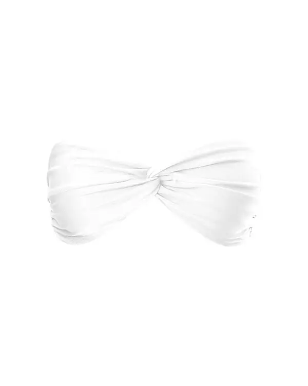 LAMARQUE Anisa Twist Bandeau Bikini Top - White