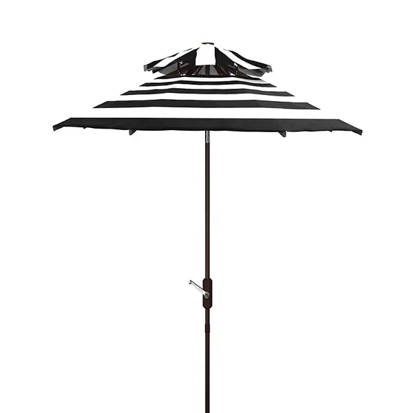SAFAVIEH Iris Fashion 9 Ft Tabletop Umbrella - Black/white