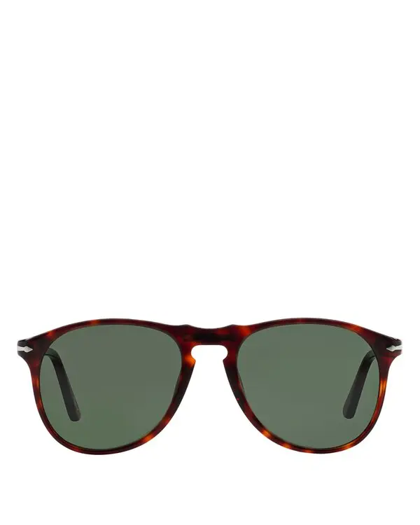 Persol 55mm Pilot Sunglasses - Havana/green Solid