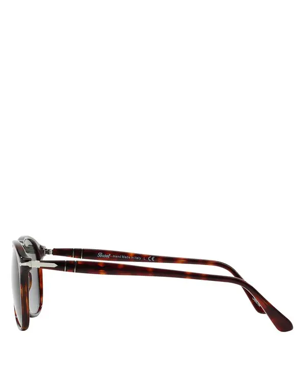 Persol 55mm Pilot Sunglasses - Havana/green Solid