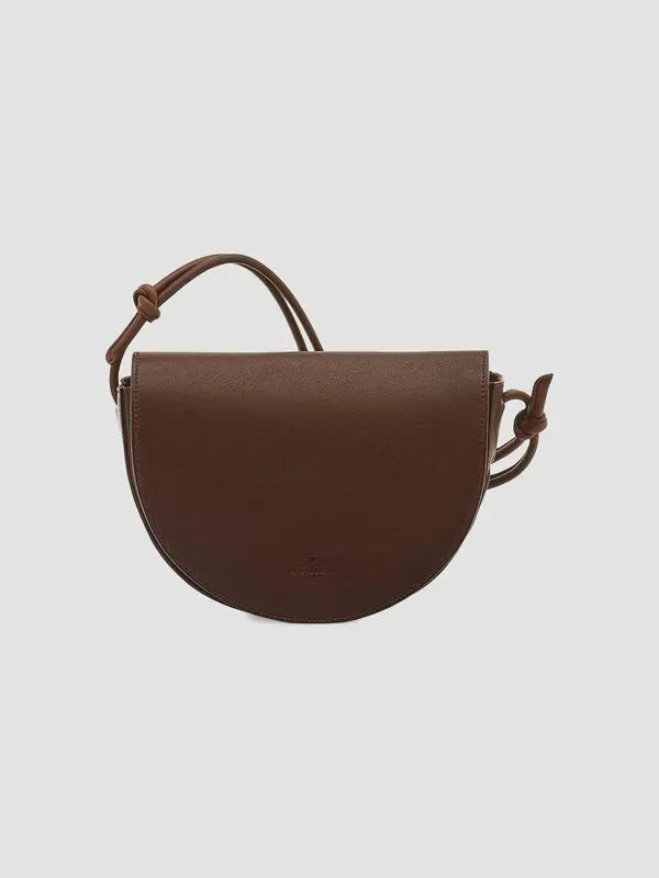 Il Bisonte Snodo Leather Crossbody Bag - Caffe
