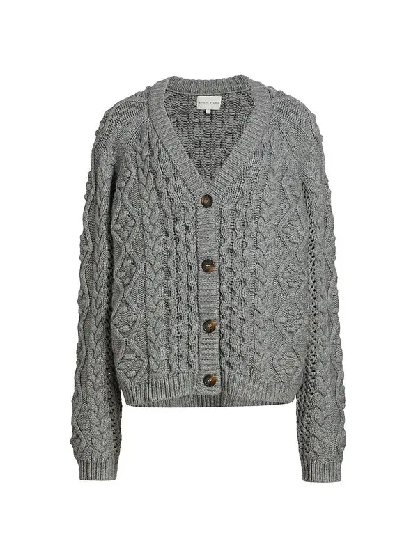 LOULOU STUDIO Kuma Cable-knit Wool-cashmere Cardigan