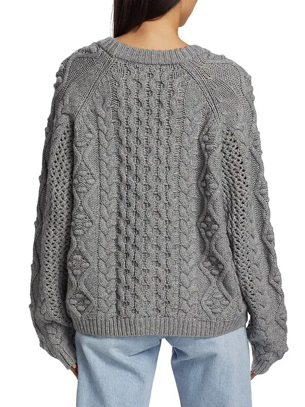 LOULOU STUDIO Kuma Cable-knit Wool-cashmere Cardigan