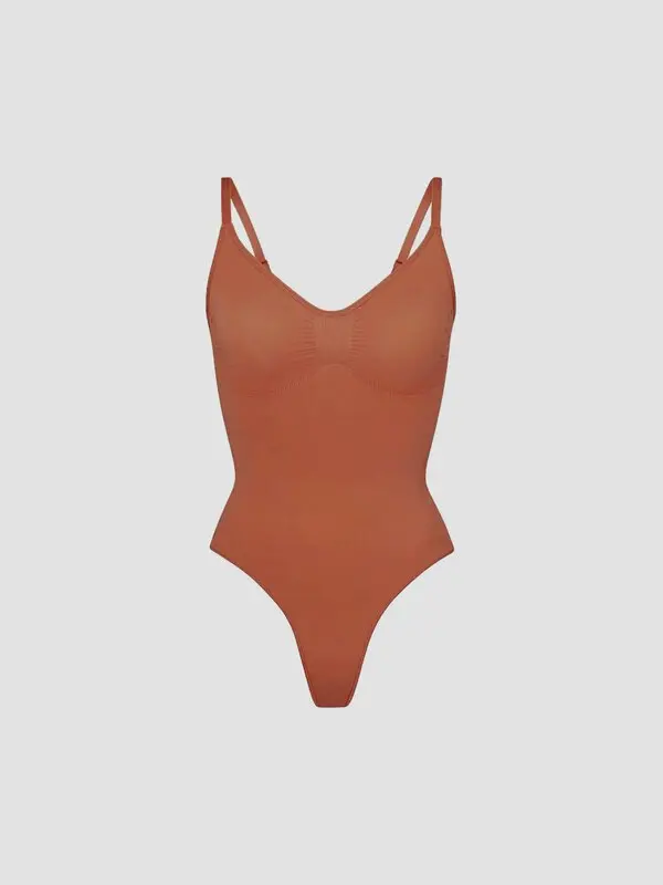 SKIMS Seamless Sculpt Thong Bodysuit - Sienna