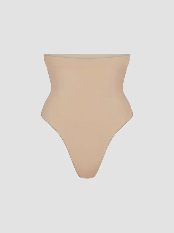 SKIMS Seamless Sculpt High-waisted Thong - Clay