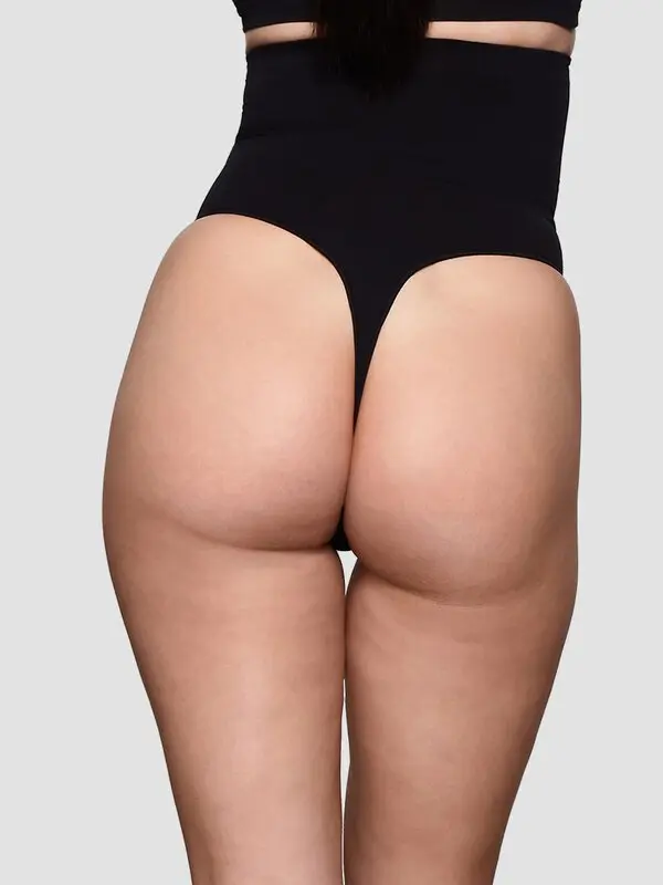SKIMS Seamless Sculpt High-waisted Thong - Onyx