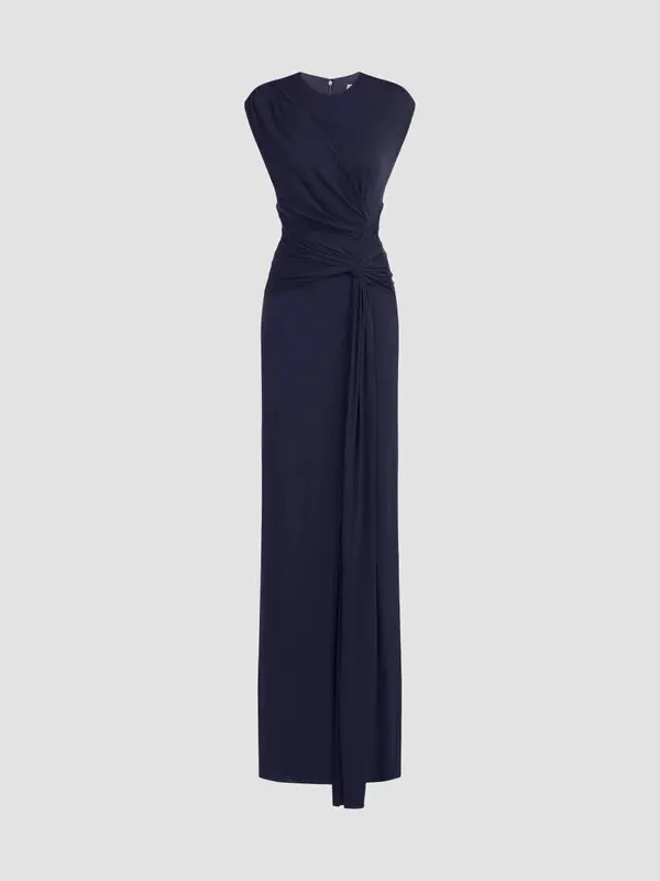 Halston Giovanna Jersey Twisted Gown