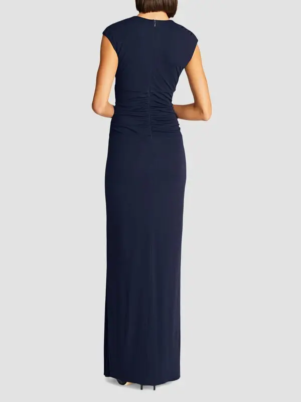 Halston Giovanna Jersey Twisted Gown