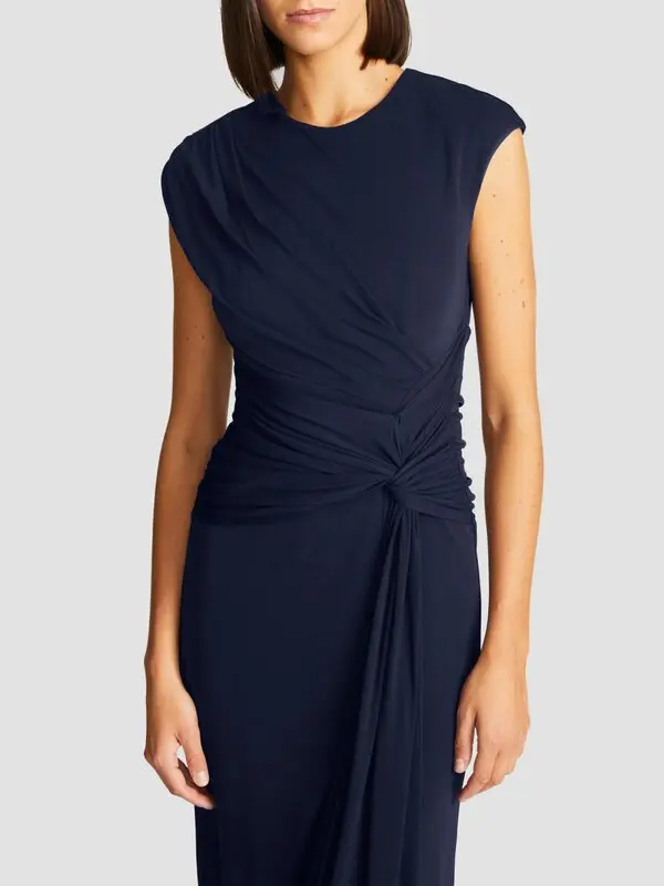 Halston Giovanna Jersey Twisted Gown