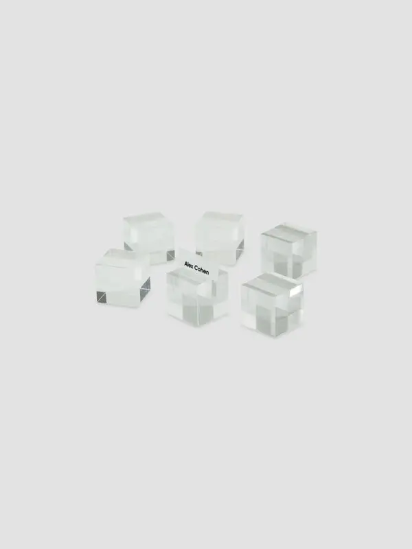 TIZO Lucite 6-piece Place Card Holder Set - Clear