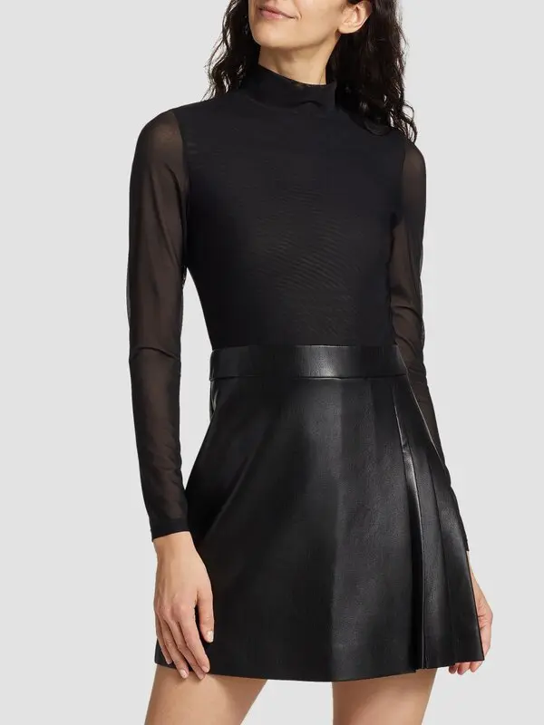 Alice + Olivia Chara Mixed-media Minidress