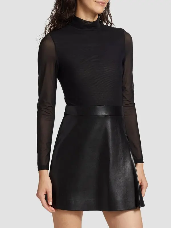 Alice + Olivia Chara Mixed-media Minidress