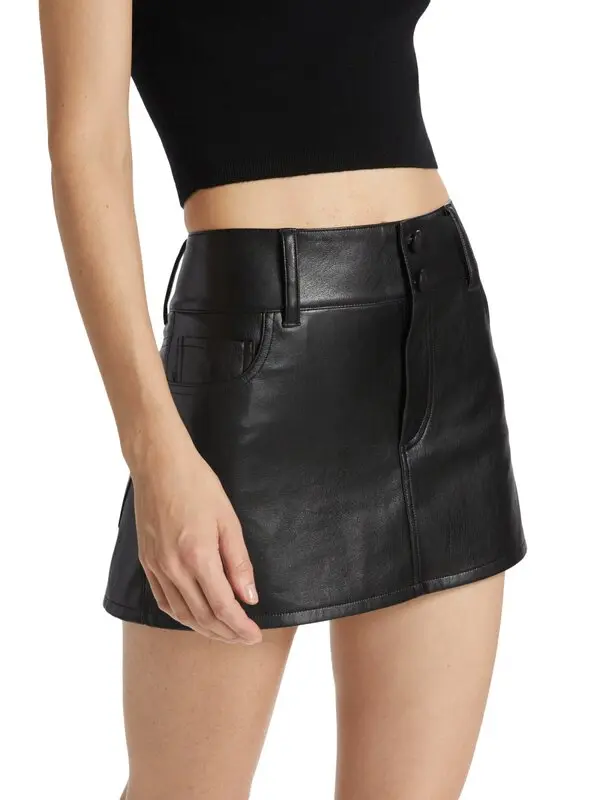 Alice + Olivia Laika Faux Leather Mini Skirt