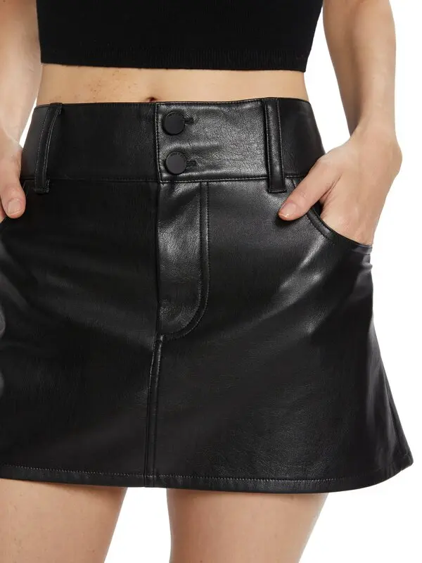 Alice + Olivia Laika Faux Leather Mini Skirt