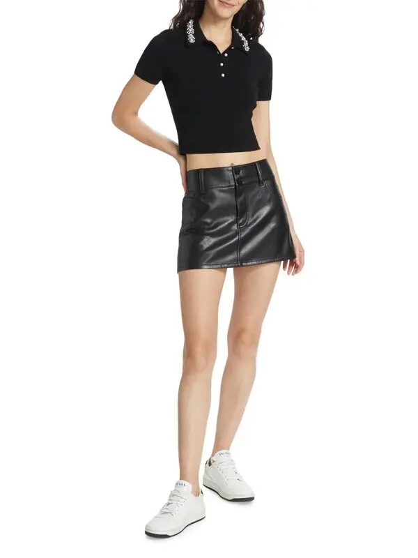 Alice + Olivia Laika Faux Leather Mini Skirt