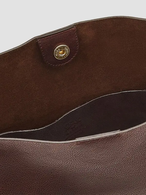Il Bisonte Snodo Leather Crossbody Tote Bag - Caffe