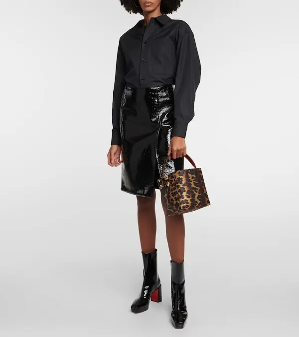 CHRISTIAN LOUBOUTIN Alleo 90 Patent Leather Ankle Boots