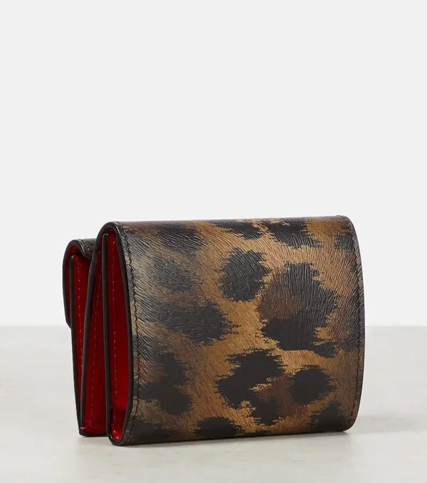 CHRISTIAN LOUBOUTIN Cl Debossed Leopard-print Leather Wallet