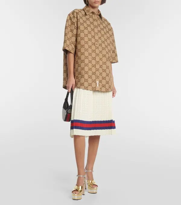 Gucci Maxi Gg Canvas Shirt