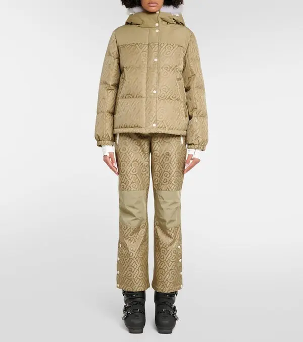 YVES SALOMON Logo Shearling-trimmed Down Jacket