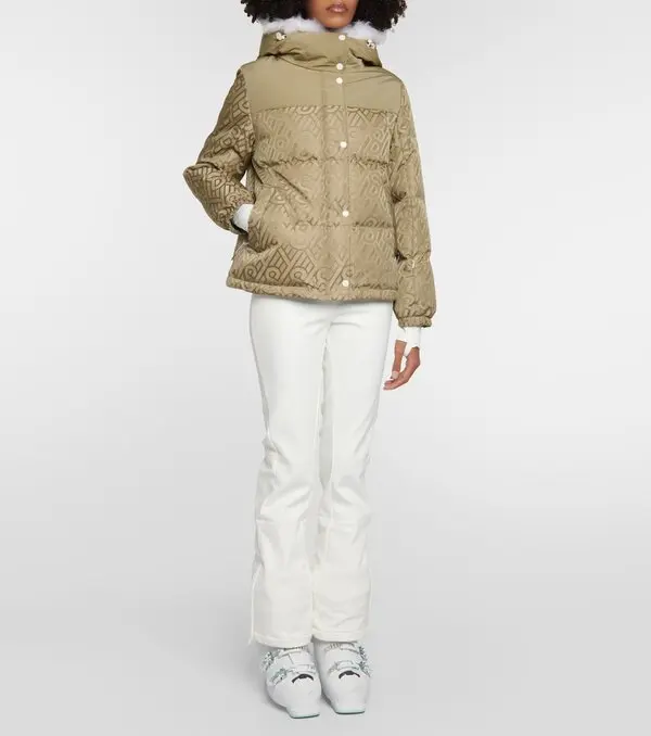 YVES SALOMON Logo Shearling-trimmed Down Jacket