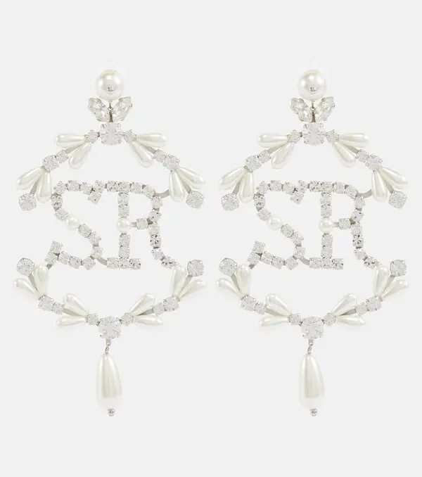 Simone Rocha Crystal And Pearl Earrings - White