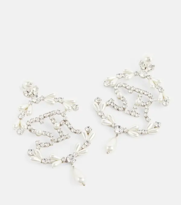 Simone Rocha Crystal And Pearl Earrings