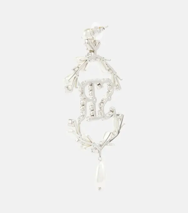 Simone Rocha Crystal And Pearl Earrings